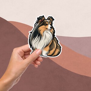 Sheltie Sticker, Shetland Sheepdog Sticker, Sheltie Decal, Cute Sheltie ...