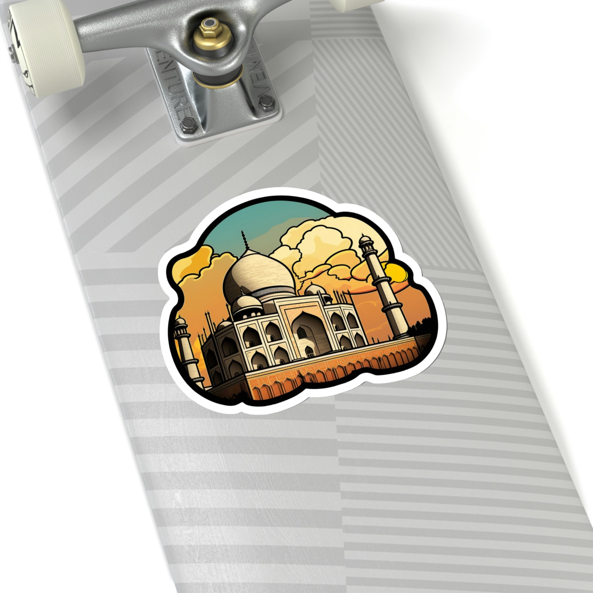 Taj Mahal Sticker, Retro Taj Mahal Sticker, India Sticker, India Decal ...