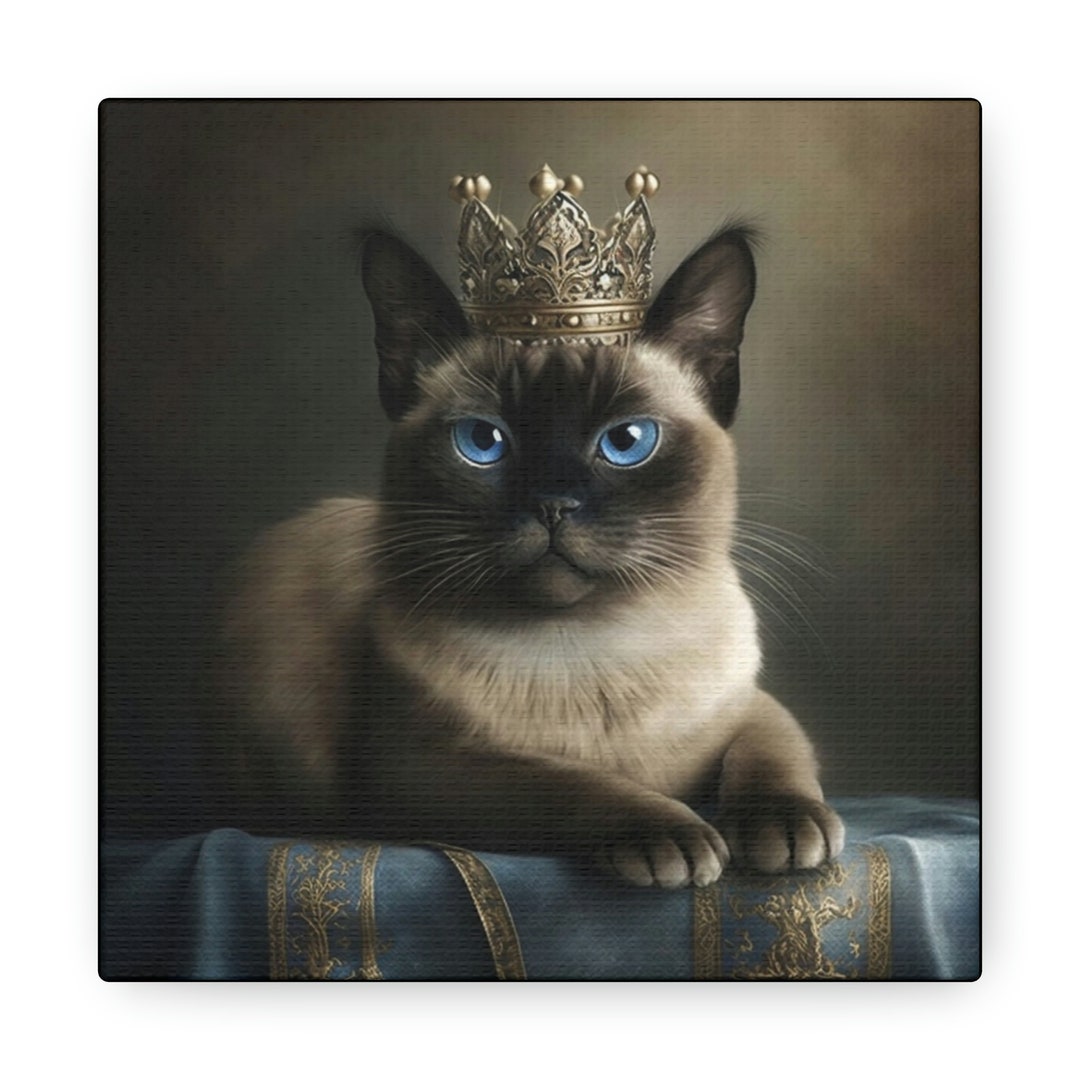 Royal Siamese Cat, Wearing Crown, King, Queen, Prince, Princess, Cat ...