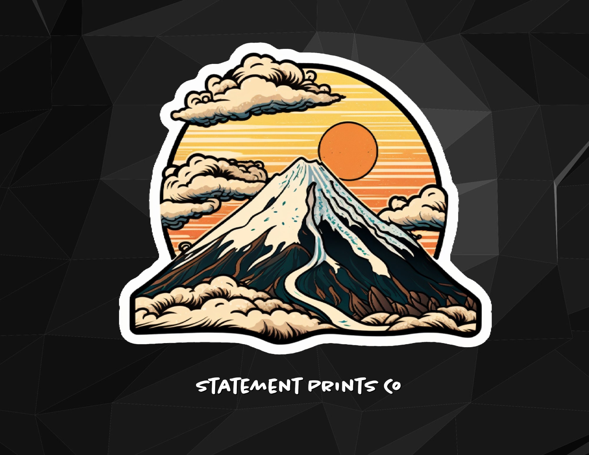 Mount Fuji Sticker Fuji Sticker Japan Sticker Japan Mount - Etsy