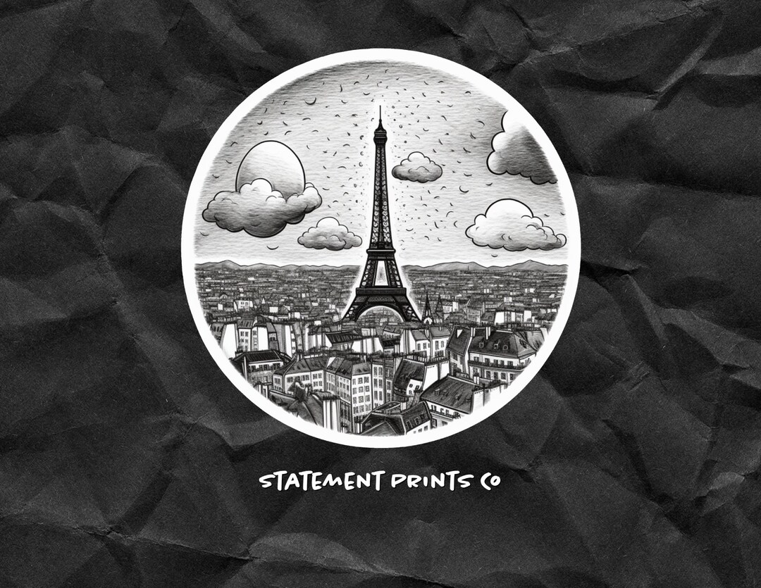 Eiffel Tower Sticker, Cute Paris Sticker, Eiffel Tower Decal, Paris ...