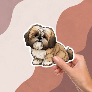 Shih Tzu Sticker, Shih Tzu Decal, Cute Shih Tzu Decal, Cute Shih Tzu ...