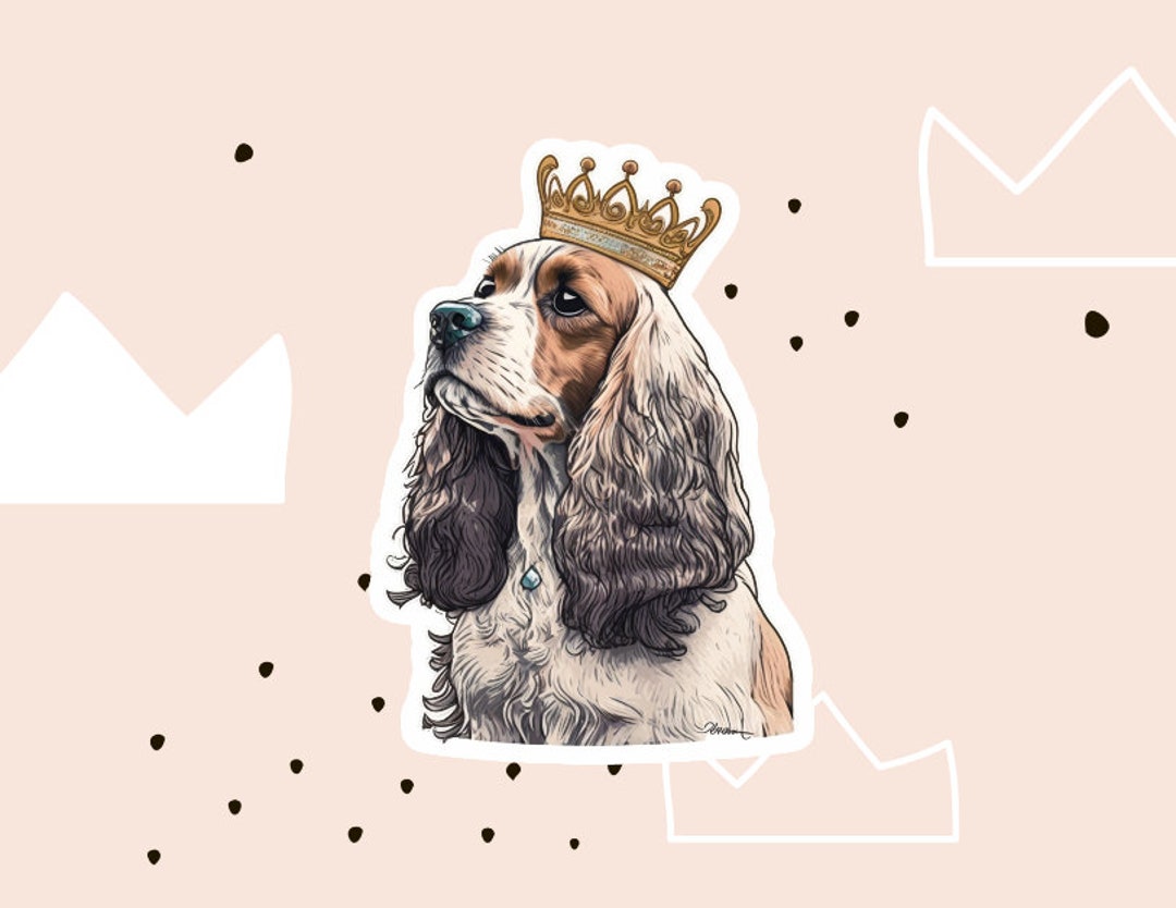 Royal Cocker Spaniel Cartoon, Prince, Princess, King, Queen, Dog ...