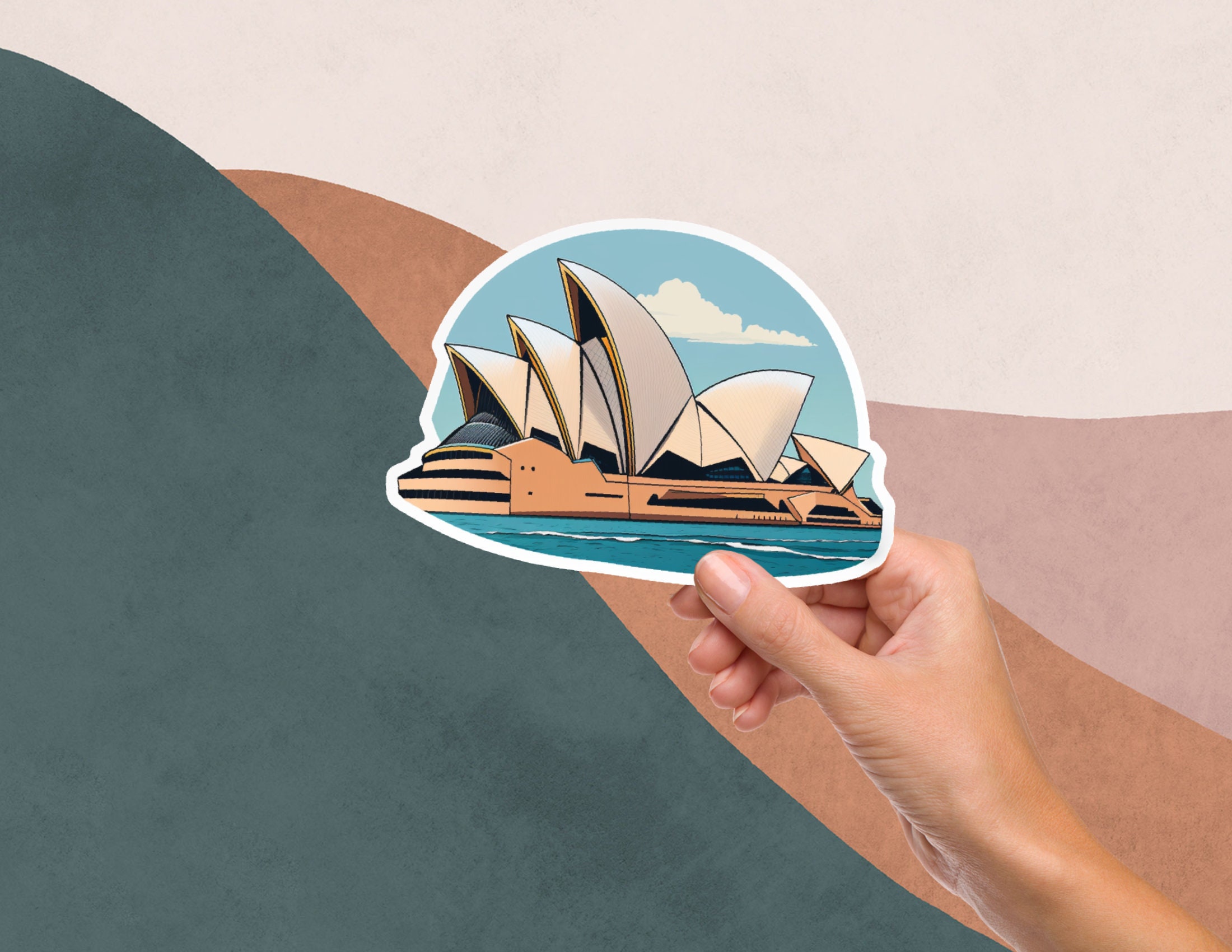 Sydney Opera House Sticker, Opera House Sticker, Cartoon House Sticker ...