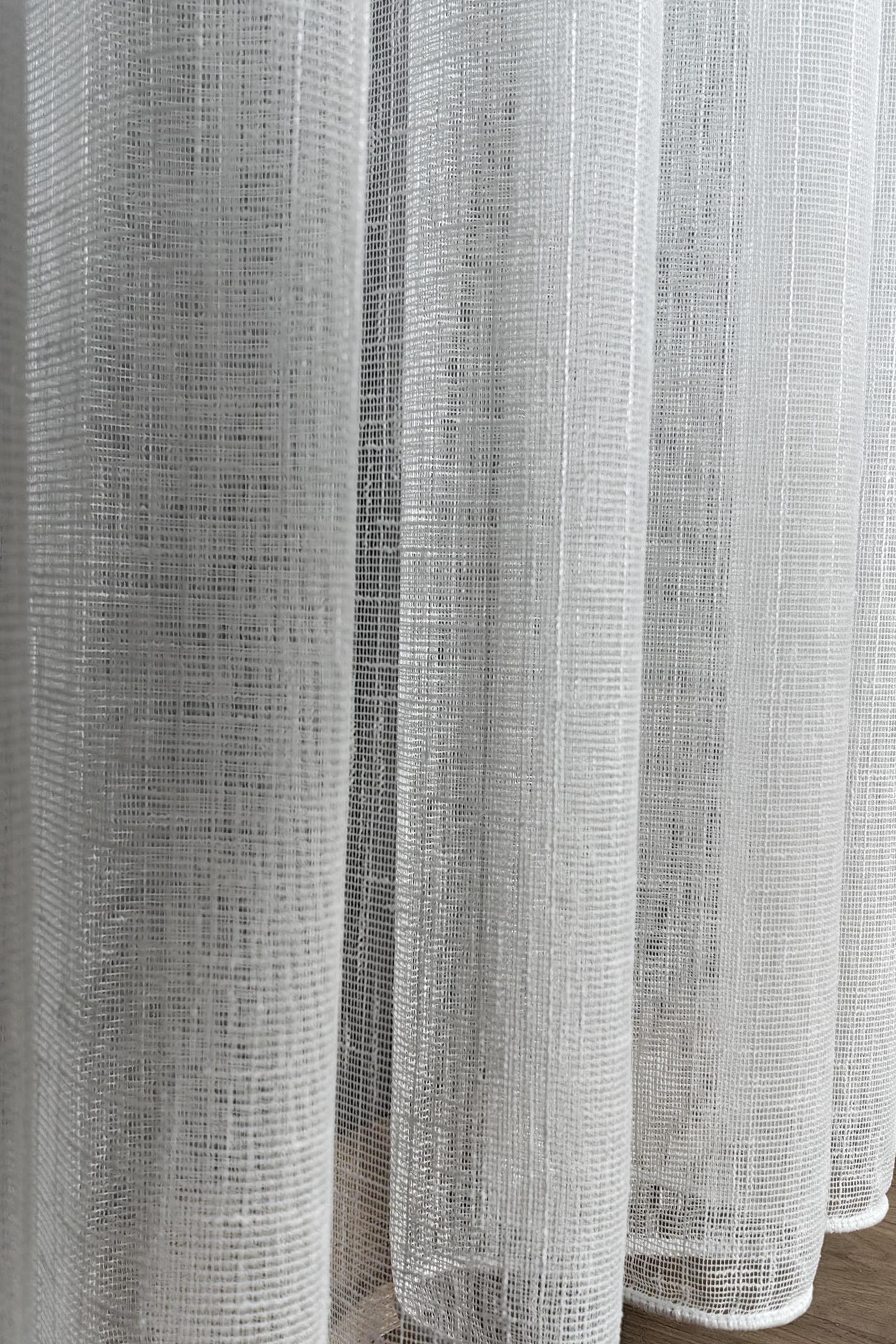 White Linen Sheer Curtain Panel, Custom Size Tulle Curtain, Grommet - Etsy