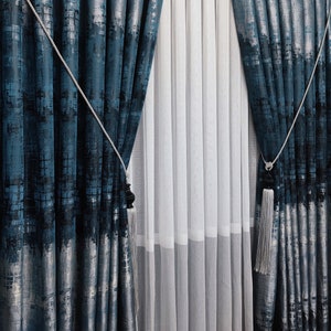 Luxury Color Block Jacquard Curtains – Custom Made Elegance, 4 Colors ...