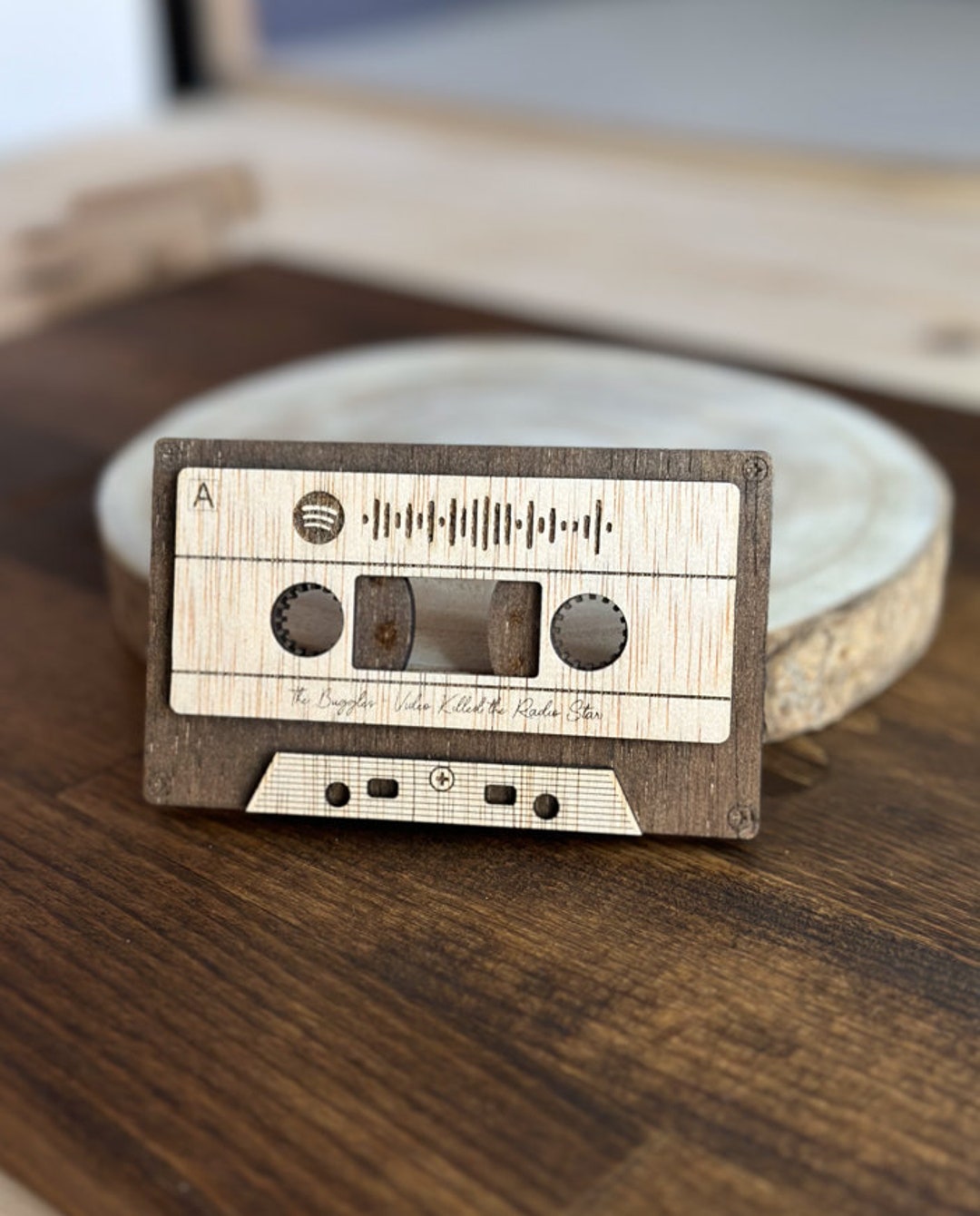 Custom Wooden Cassete With Spotify Qr Code - Etsy