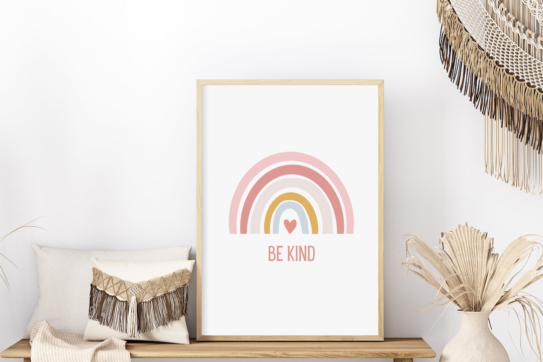 BE KIND Printable Wall Art - Etsy