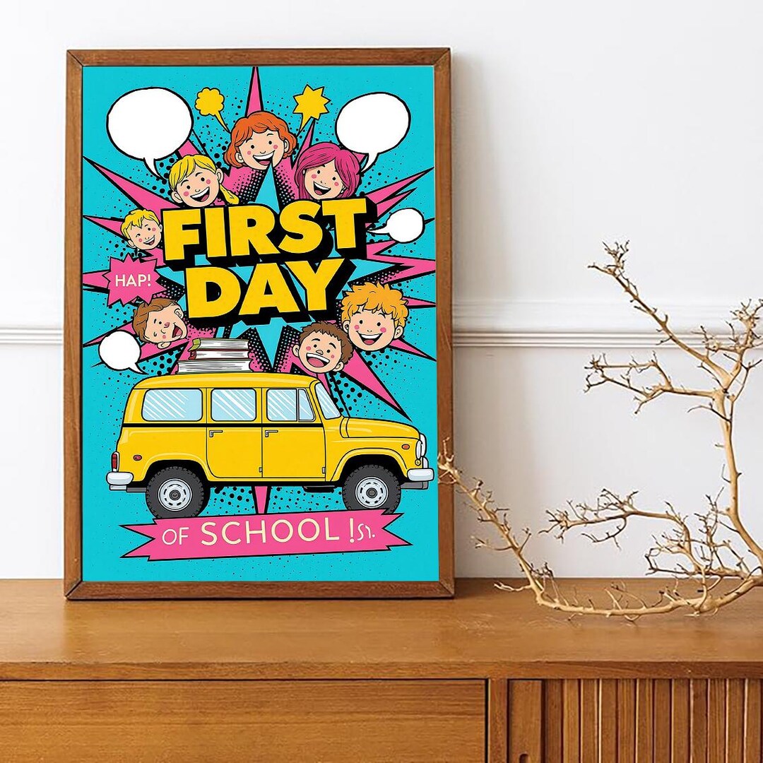 Pop Art First Day of School Poster - Etsy Australia