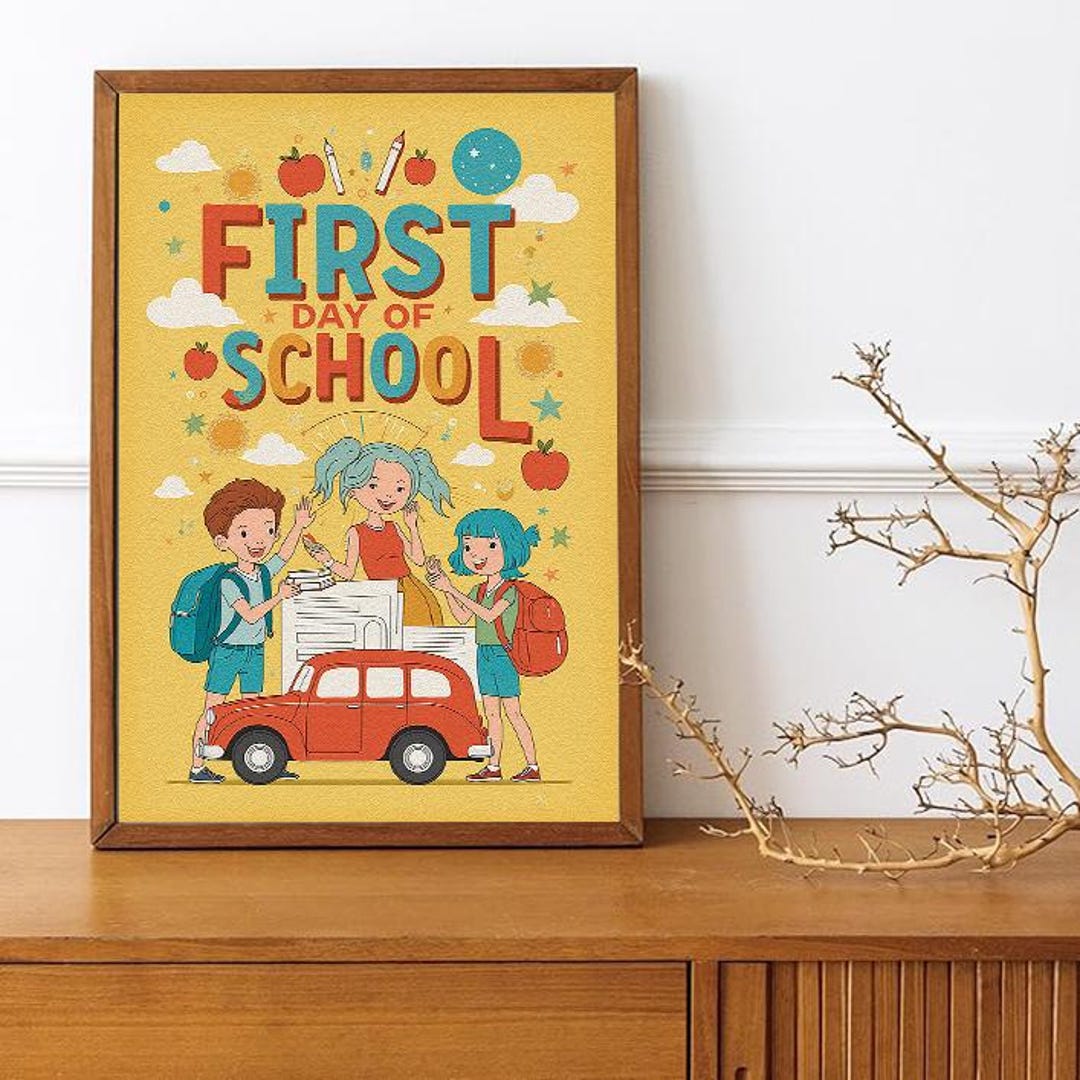 Pop Art First Day of School Poster - Etsy