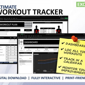 Ultimate Gym Workout Planner & Tracker With Body Measurement and Weight ...