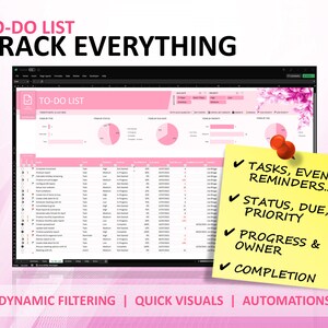 Excel to Do List Template, Excel Task Planner Spreadsheet, Digital ...