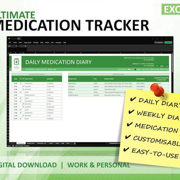 Track Medication Refills - Etsy