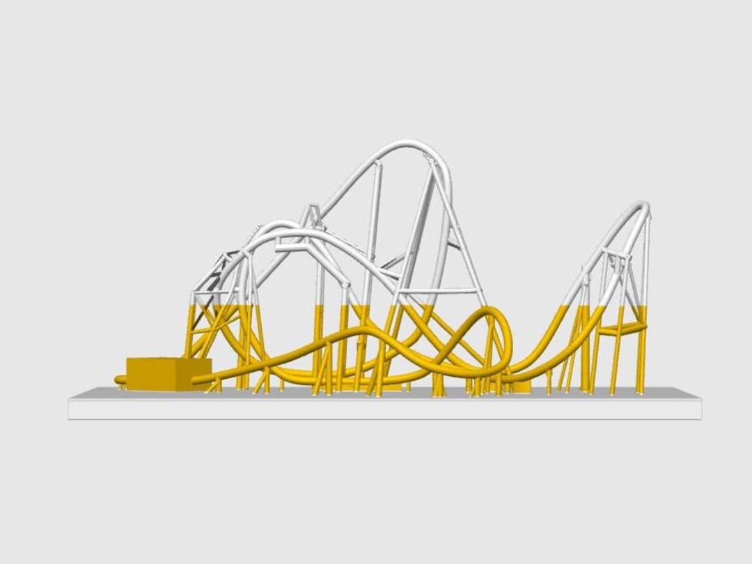 Hyperia 3D Model - Thorpe Park - Etsy