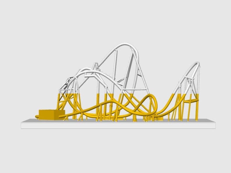 Hyperia 3D Model - Thorpe Park - Etsy