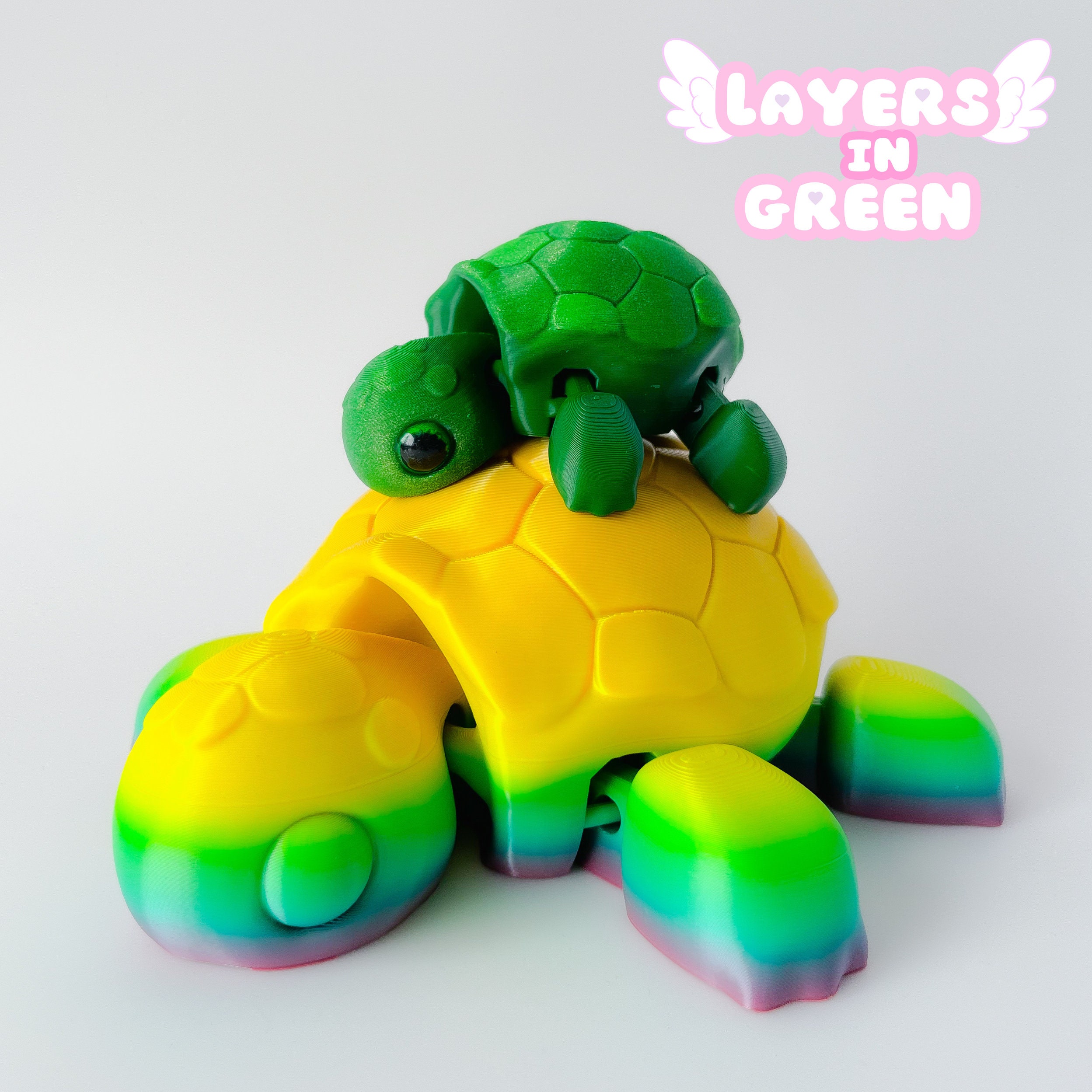 Turtle, .STL File for 3d Printing, Art Toy, Cute Pet Flexi, Print-in ...