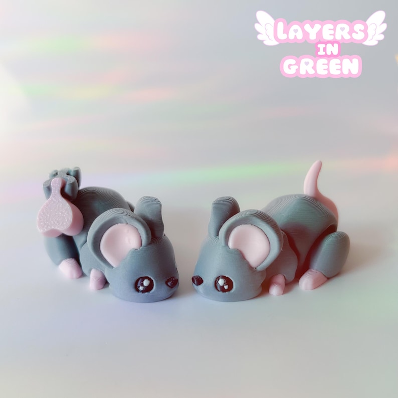 3D Printing STL File: Mice and Tea Set, Flexi Pet (digital Download) - Etsy