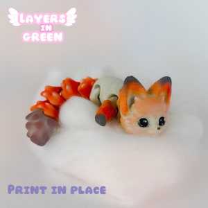 Cute Fox, .STL File for 3d Printing, Art Toy, Cute Pet Flexi, Print-in ...