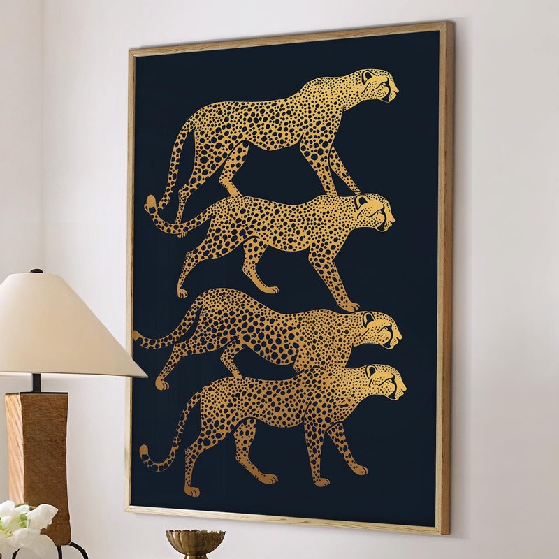Cheetah Art - Etsy