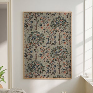 Kelmscott Tree - Russet, William Morris Print, Exhibition Poster ...