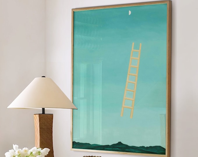 1958 Georgia O'keeffe Print, Ladder to the Moon, Original Vintage Book ...