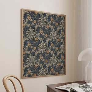 Seaweed - Ink,woad, William Morris Print, Exhibition Poster, Textile ...