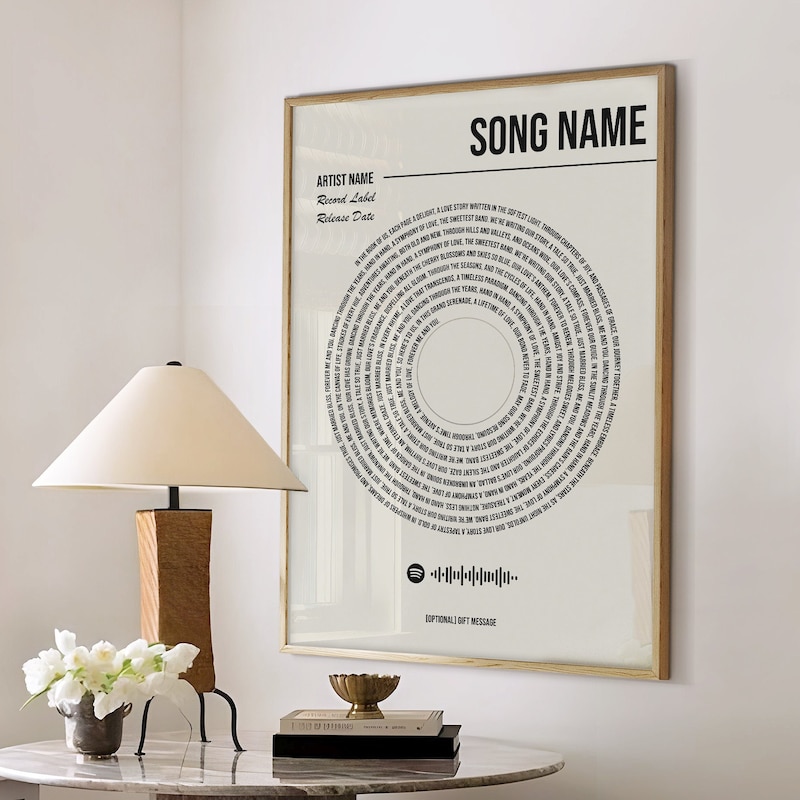 Music Lyrics Wall Art - Etsy