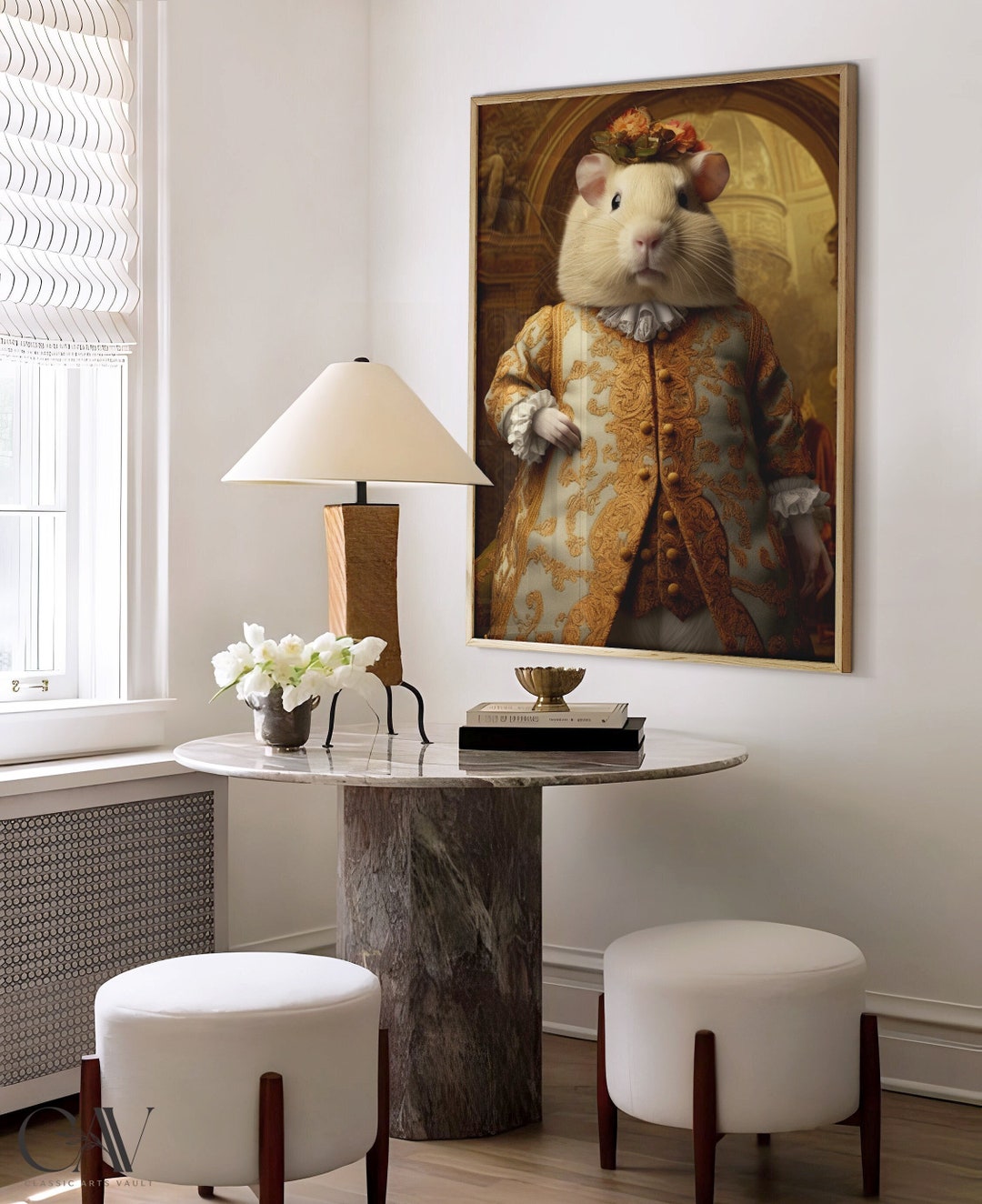 Guinea Pig Royal Animal Portrait Print Vintage Victorian Preppy Room ...