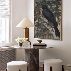 Raven Vintage Crow Print, Moody Wall Art Eclectic Vintage, Goblincore ...