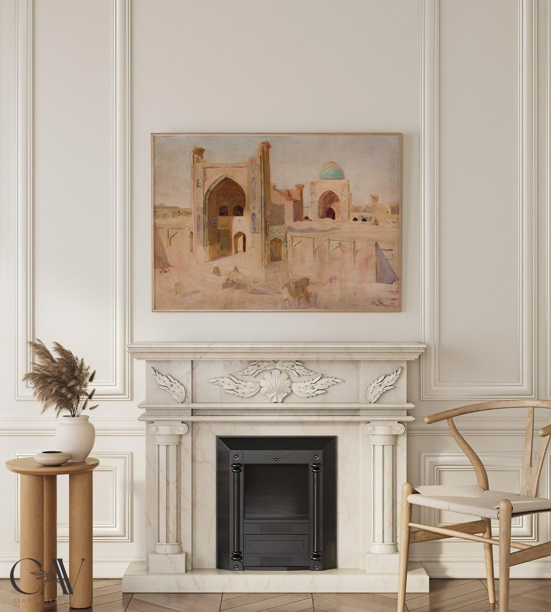 Vintage Mosque Art Print, Islamic Wall Art Muslim Poster Arabic Decor ...