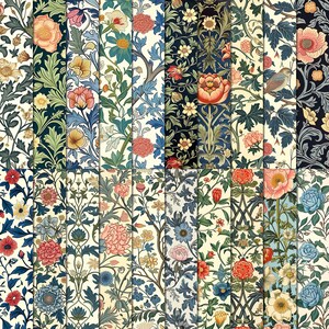 20 Art Nouveau Classic William Morris Digital Paper Decoupage, Collage ...
