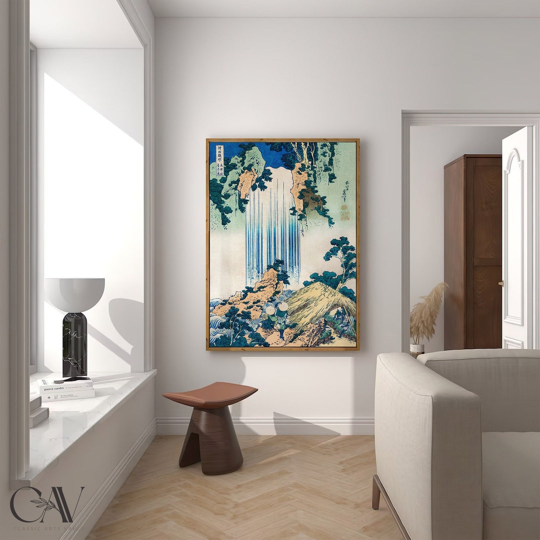 Waterfalls Katsushika Hokusai Japanese Woodblock Art Print Ukiyo-e ...