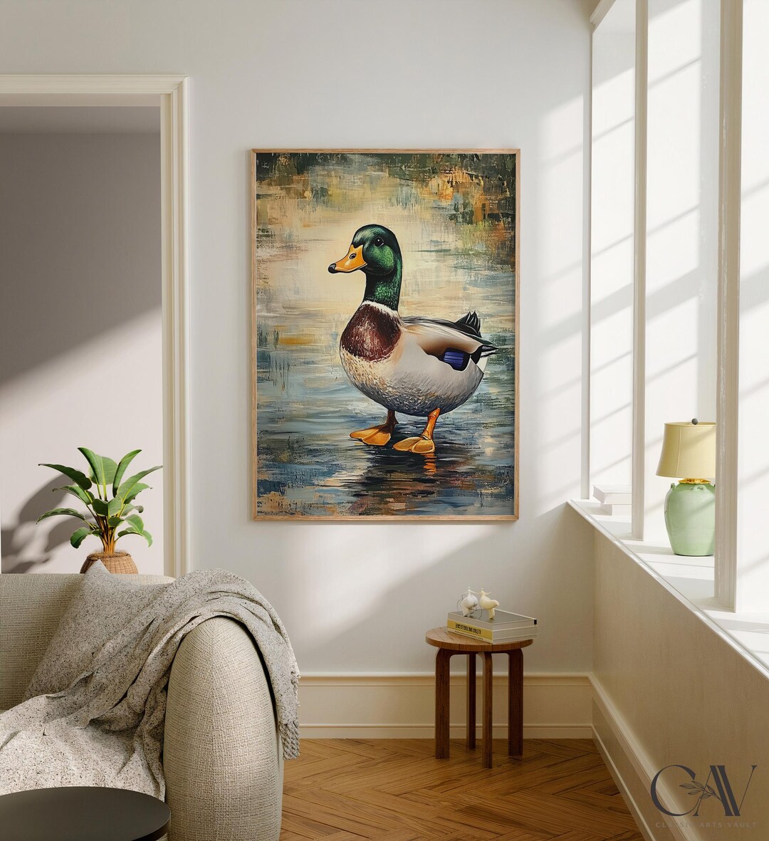 Mallard Duck Print Animal Poster Gift Nursery Rustic Decor ...