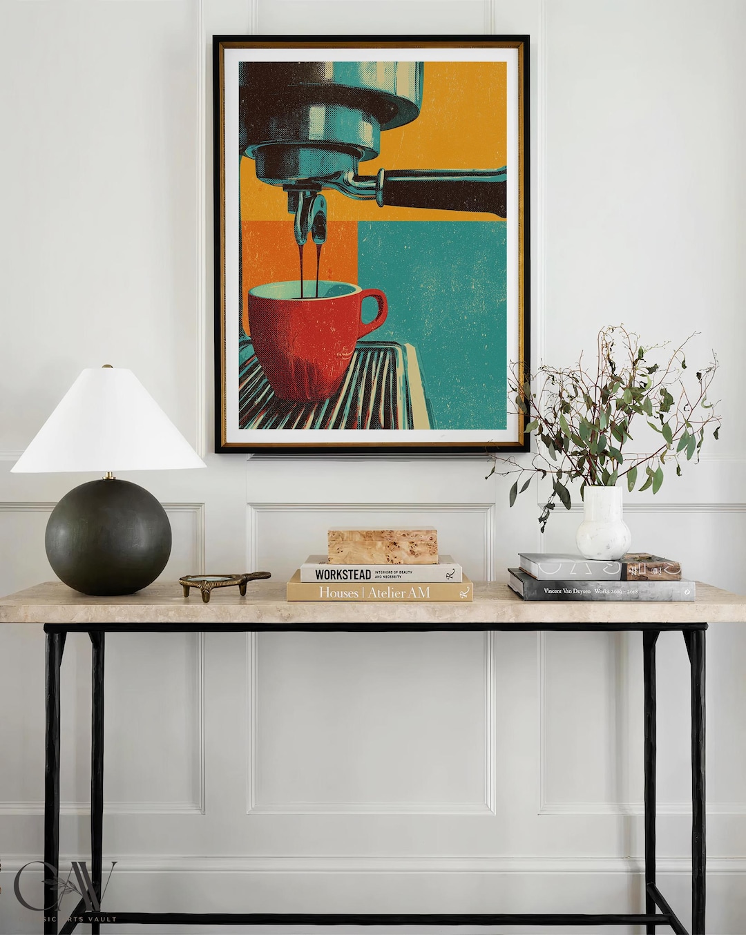 Coffee Espresso Poster Coffee Bar Print Breakfast Kitchen Decor Retro ...