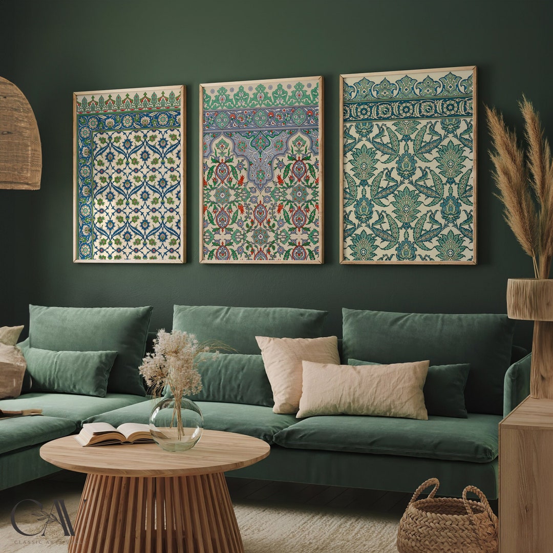 Arabic Pattern Art Print Vintage Muslim Poster Arabic Decor Gift ...