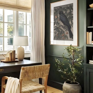 Raven Vintage Crow Print, Moody Wall Art Eclectic Vintage, Goblincore ...