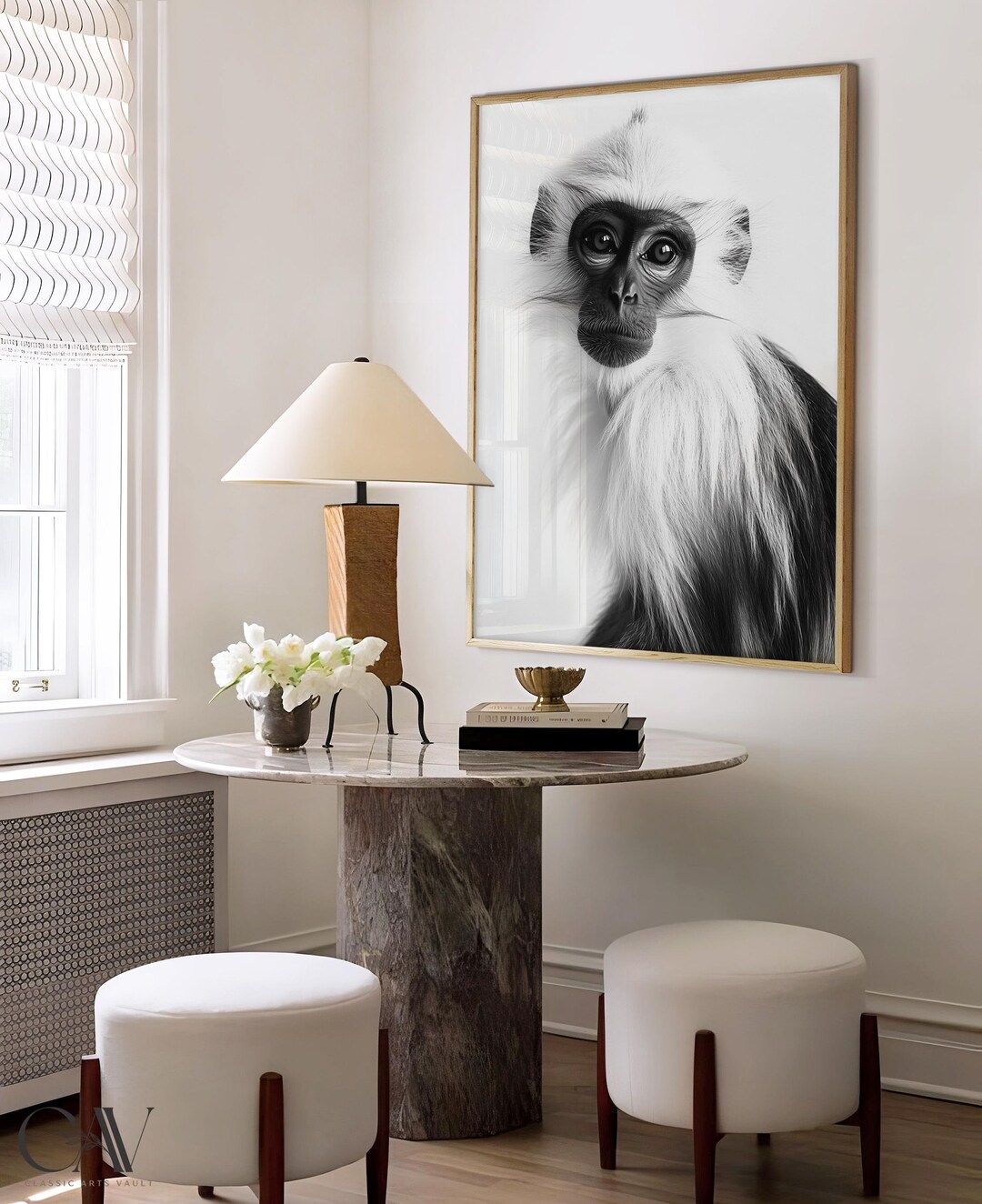 Monkey Fashion Magazine Inspired Poster Animal Portrait Photography ...
