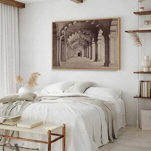 Vintage Mosque Art Print, Islamic Wall Art Muslim Poster Arabic Decor ...