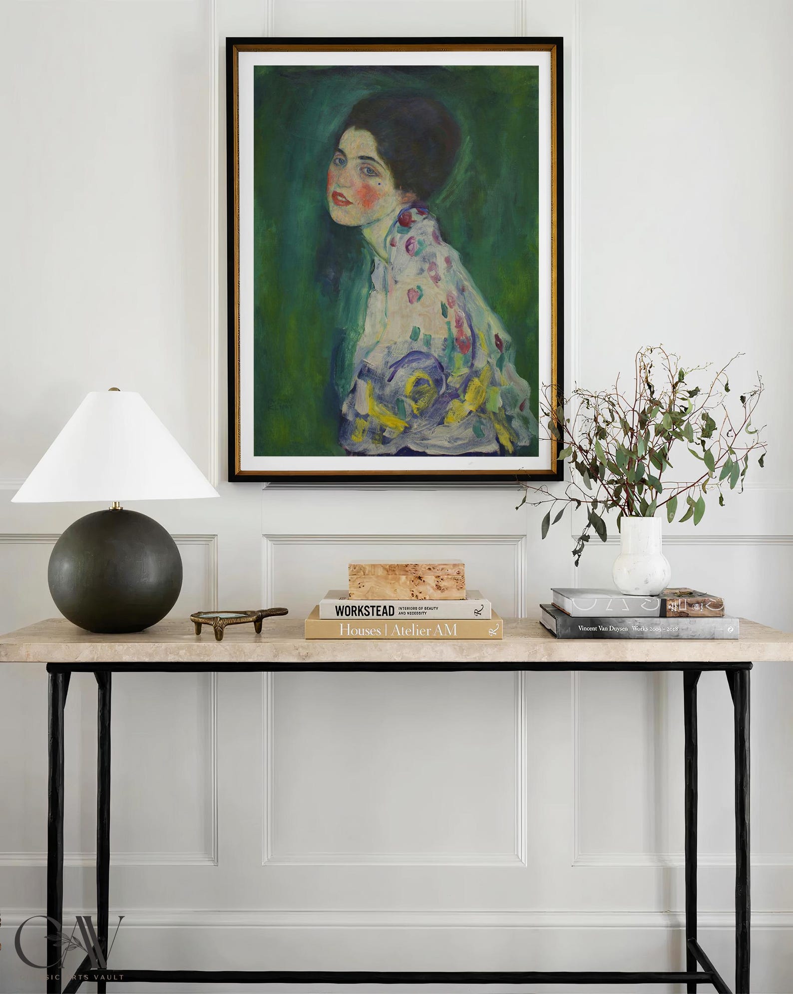 Gustav Klimt Moody Lady Portrait, Moody Wall Art Eclectic Vintage ...