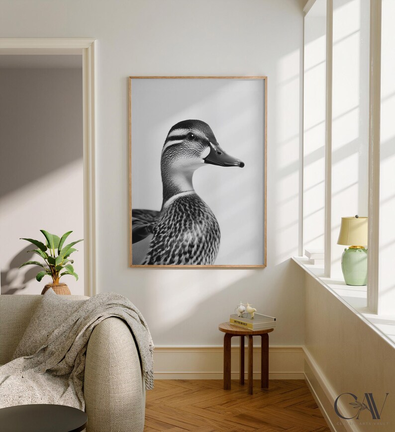 Mallard Duck Fashion Magazine Inspired Poster Animal Portrait ...