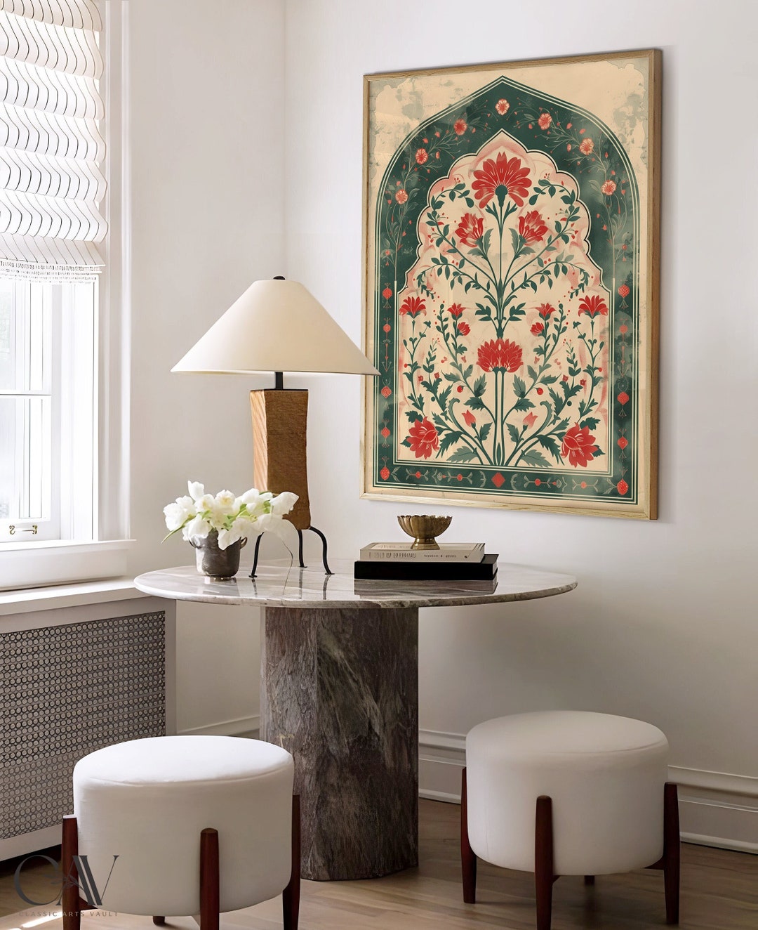 Palestine Floral Arch Art Print, Islamic Wall Art Muslim Architecture ...