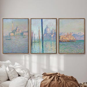 Claude Monet Church Vintage Spring Landscape Rustic Country Painting ...
