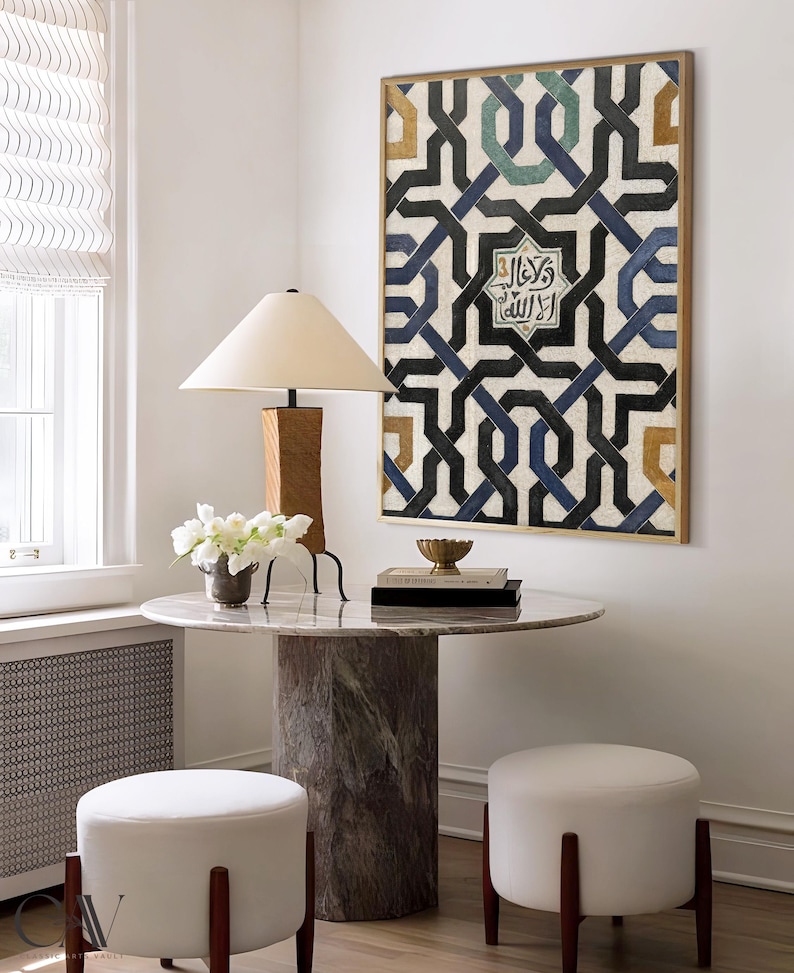 Andalusian Art Print, Islamic Mural Wall Art Muslim Architecture Poster ...