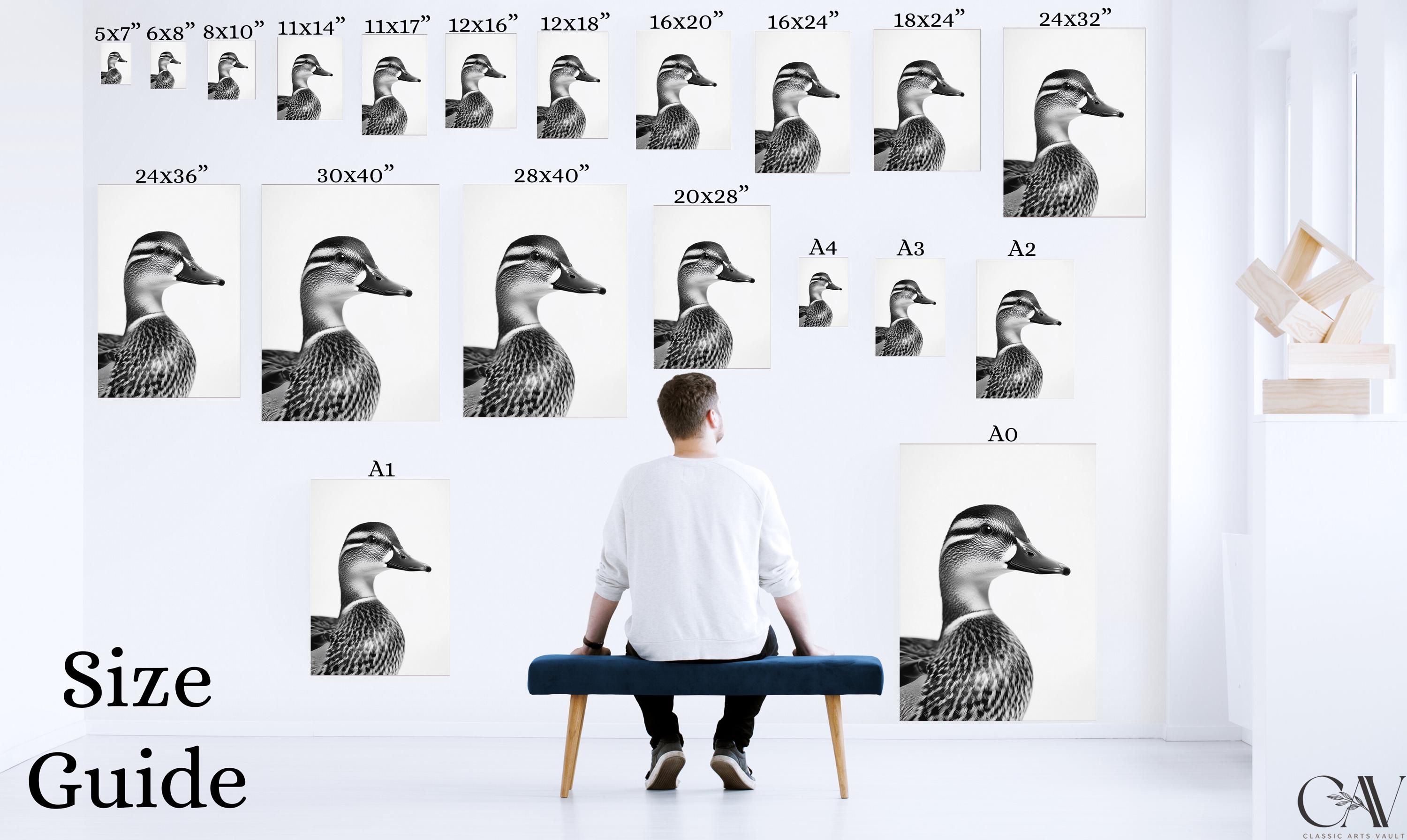Mallard Duck Fashion Magazine Inspired Poster Animal Portrait ...