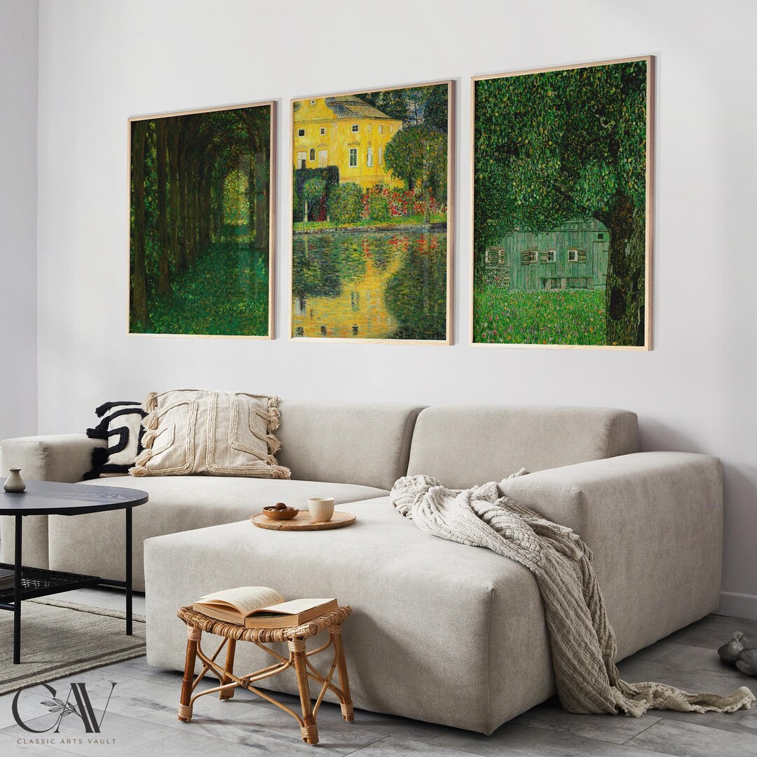 Gustav Klimt Summer Garden, Vintage Nature Landscape, Oil Painting ...