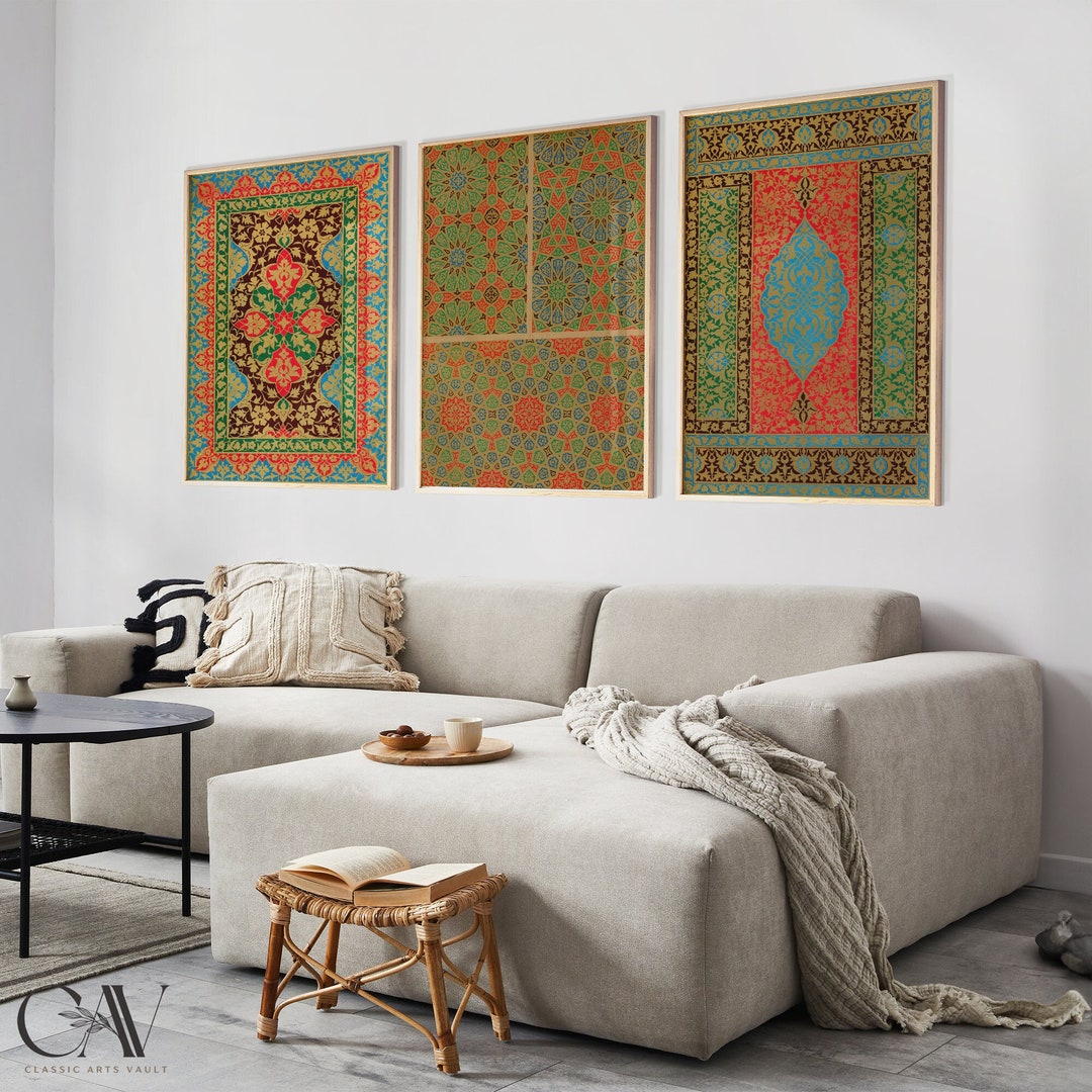 Arabic Pattern Art Print Vintage Muslim Poster Arabic Decor Gift ...