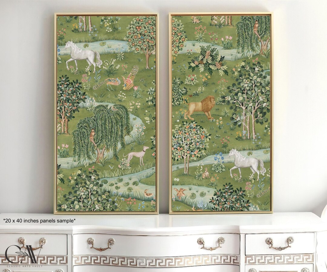 Owl & Willow William Morris Framed Canvas Giclee Print Art Nouveau 2 ...