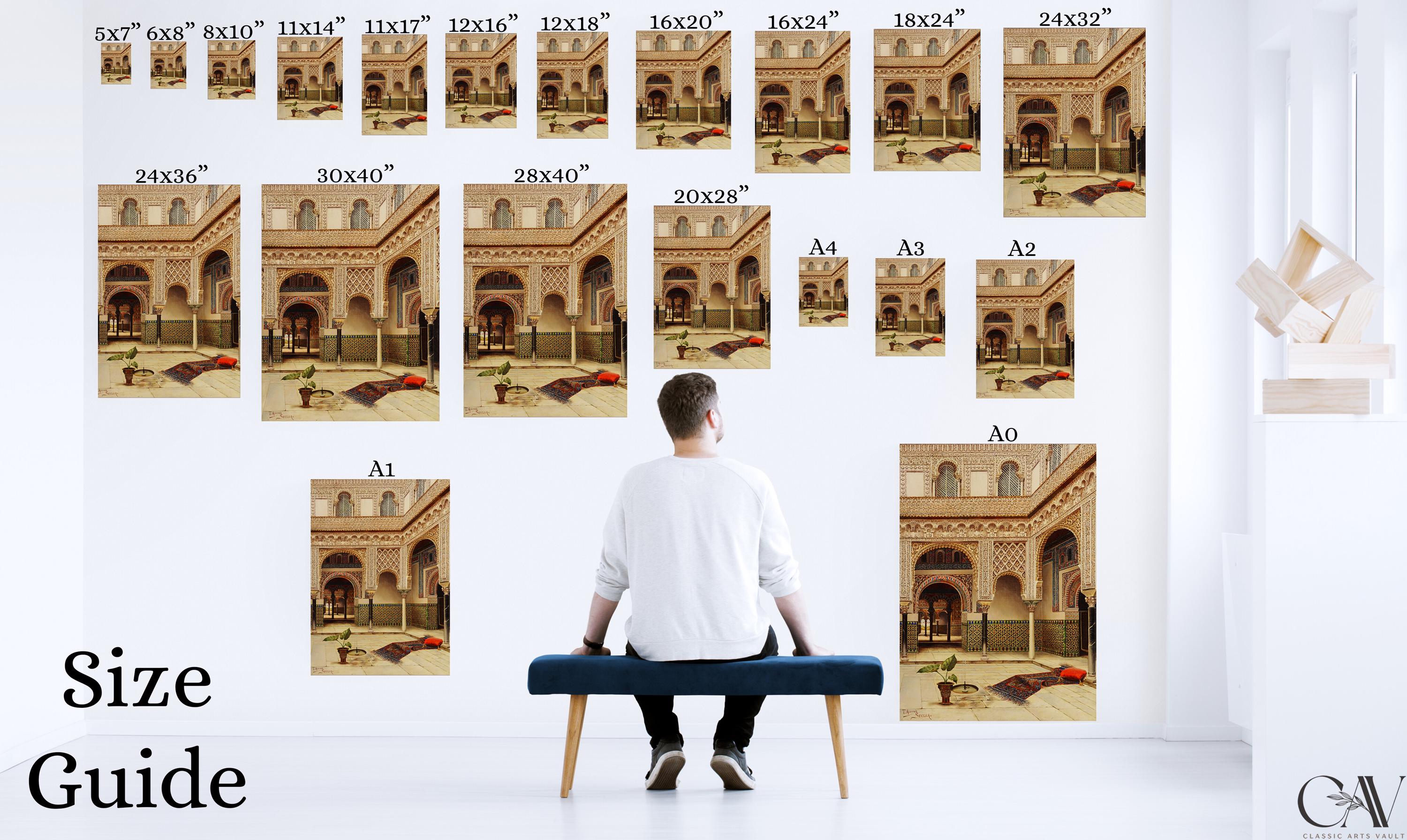 Alhambra Courtyard Spain Andalusian Islamic Wall Art Muslim ...