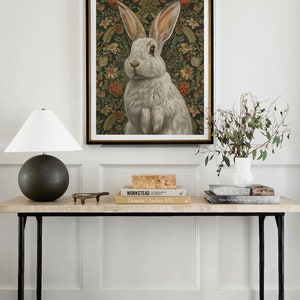William Morris Inspired Rabbit Art Print Animal Bunny Decor, Year of ...