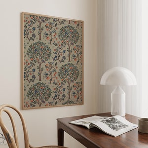 Kelmscott Tree - Russet, William Morris Print, Exhibition Poster ...